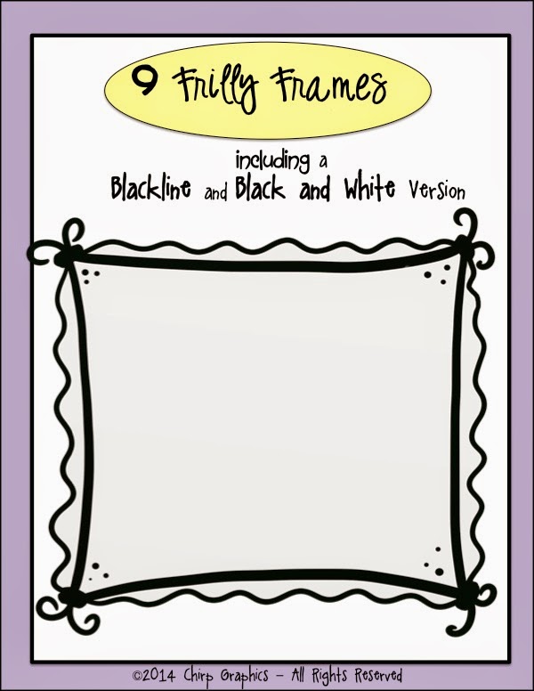 Classroom Freebies Too: FREE Set of 9 Frilly Frames!