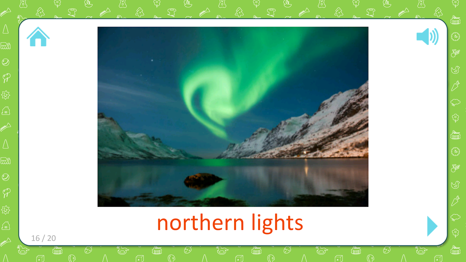 FlashCards For Kids: Northern Lights - Weather And Seasons - Flashcards ...