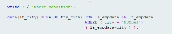 ABAP For Iteration with Where condition | For Statement with Where ...