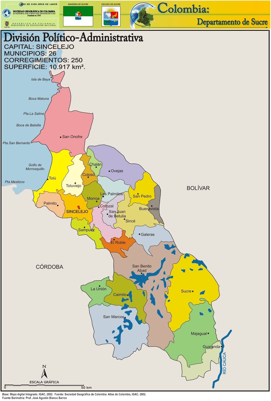 29 El Patrón de Sucre Sincelejo 26 municipios 10.670 Superficie km² ...