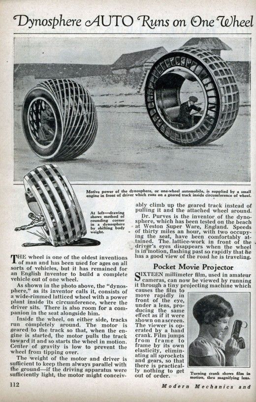 MICROPOST: DYNASPHERE, VIAJANDO DENTRO DE UNA RUEDA