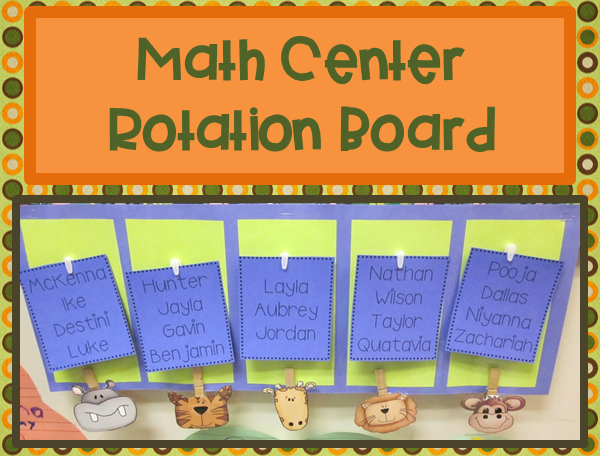 Math Center Sign