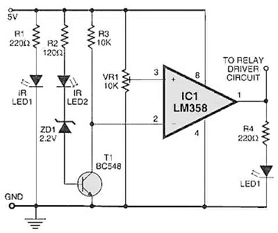 How to make IR sensors (infrared LEDs) object-detection circuit.