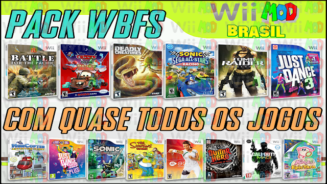 Wii Mod Brasil: Pack com quase todos os Jogos Wii em WBFS
