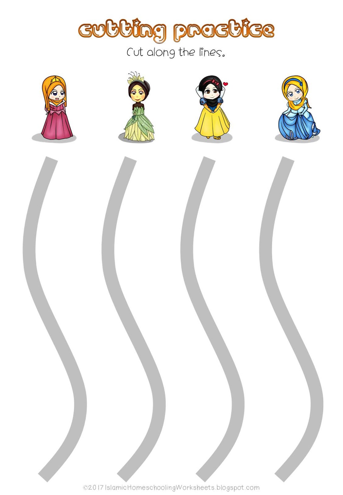 FREE Disney Princess Preschool Pack - Islamic Version ~ Islamic ...