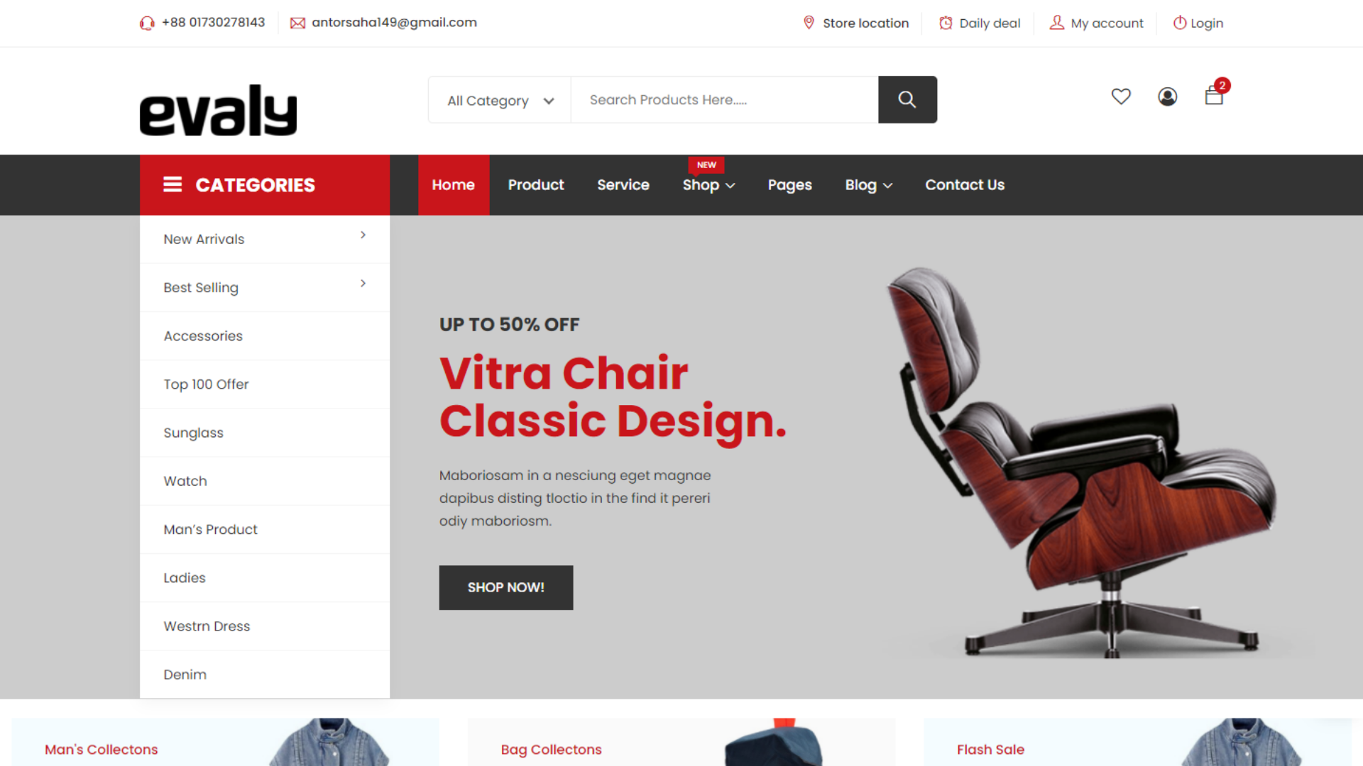 Customize evaly.com.bd Website