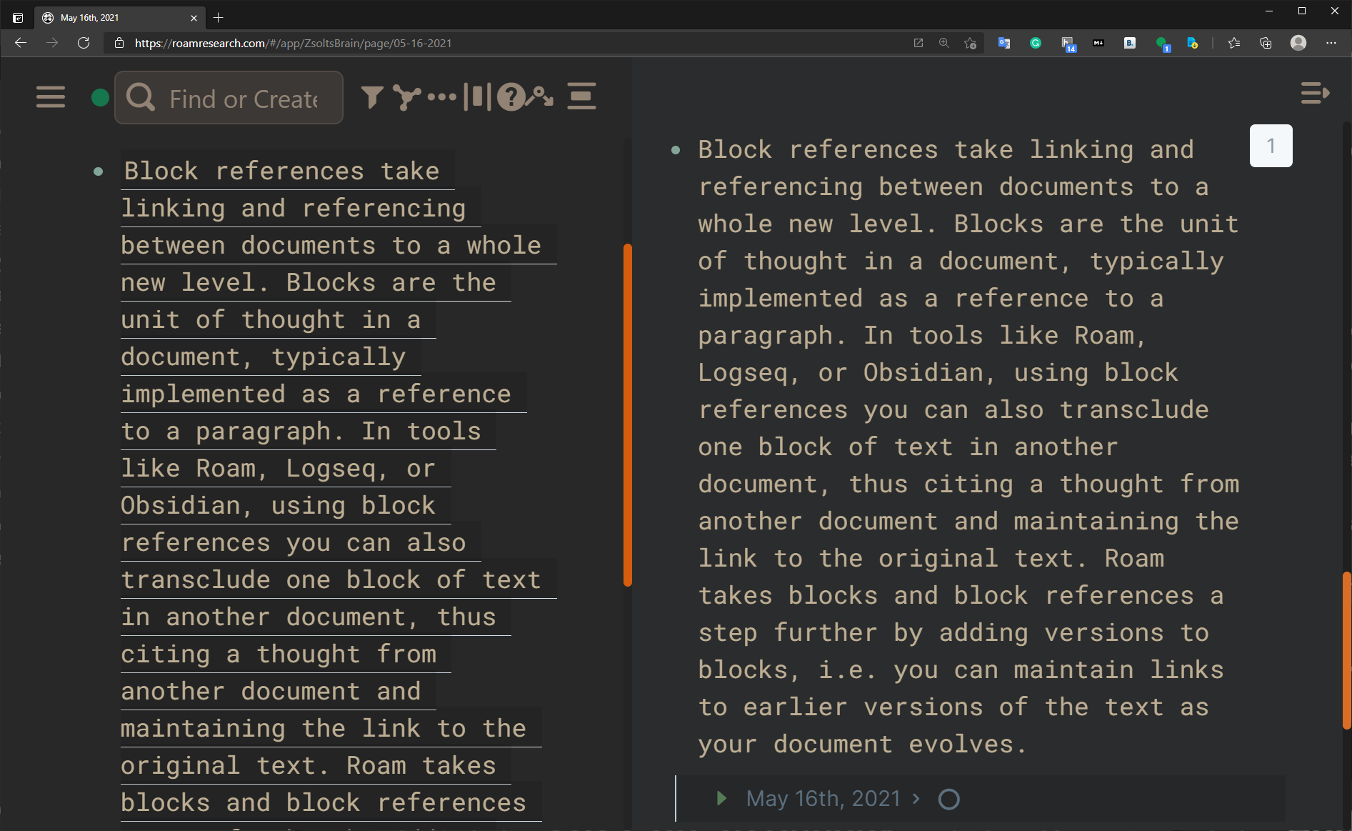 Addicted to Block References MS Office vs. Roam vs. Obsidian