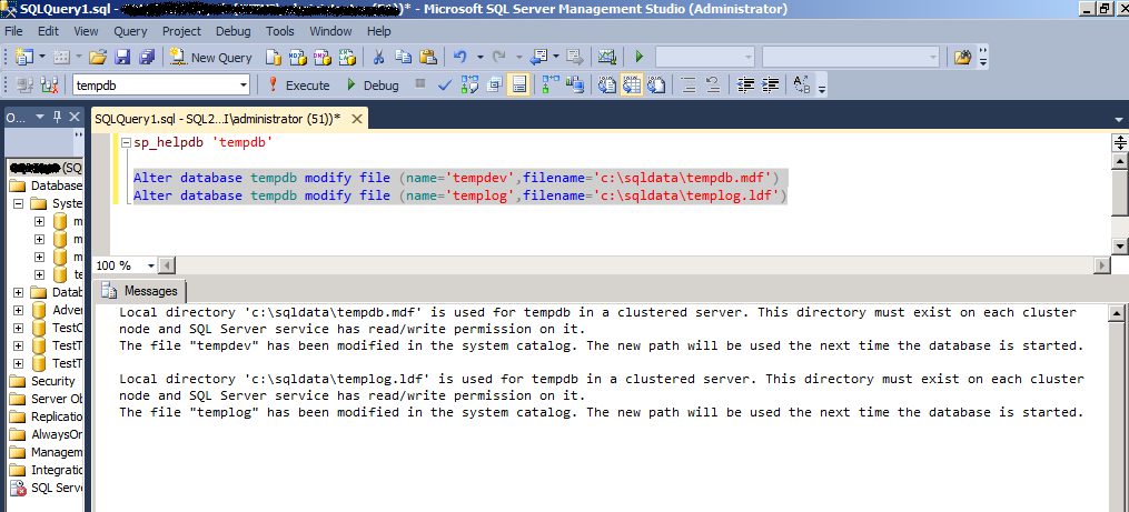 MS SQL SERVER: SQL 2012 Cluster Tempdb On Local Disks