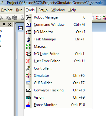 EPSON RC+ Integrated Development Environment (IDE) | Robotics University