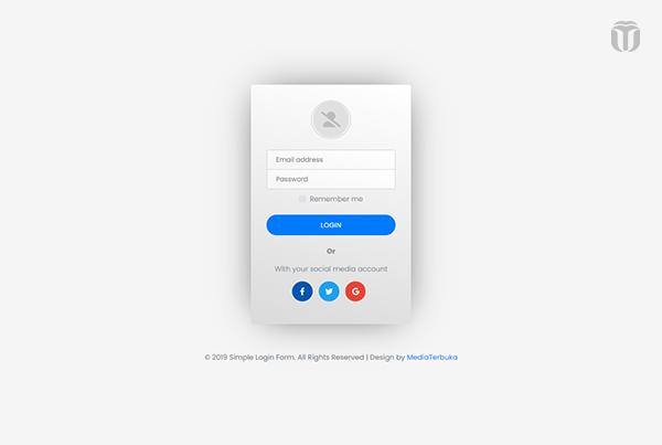 √ Desain Simple Login Form Dengan Bootstrap 4 - MediaTerbuka