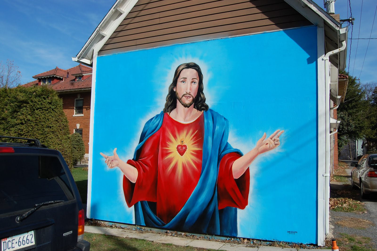 James Elston Illustration blog: Jesus- Sacred Heart Mural
