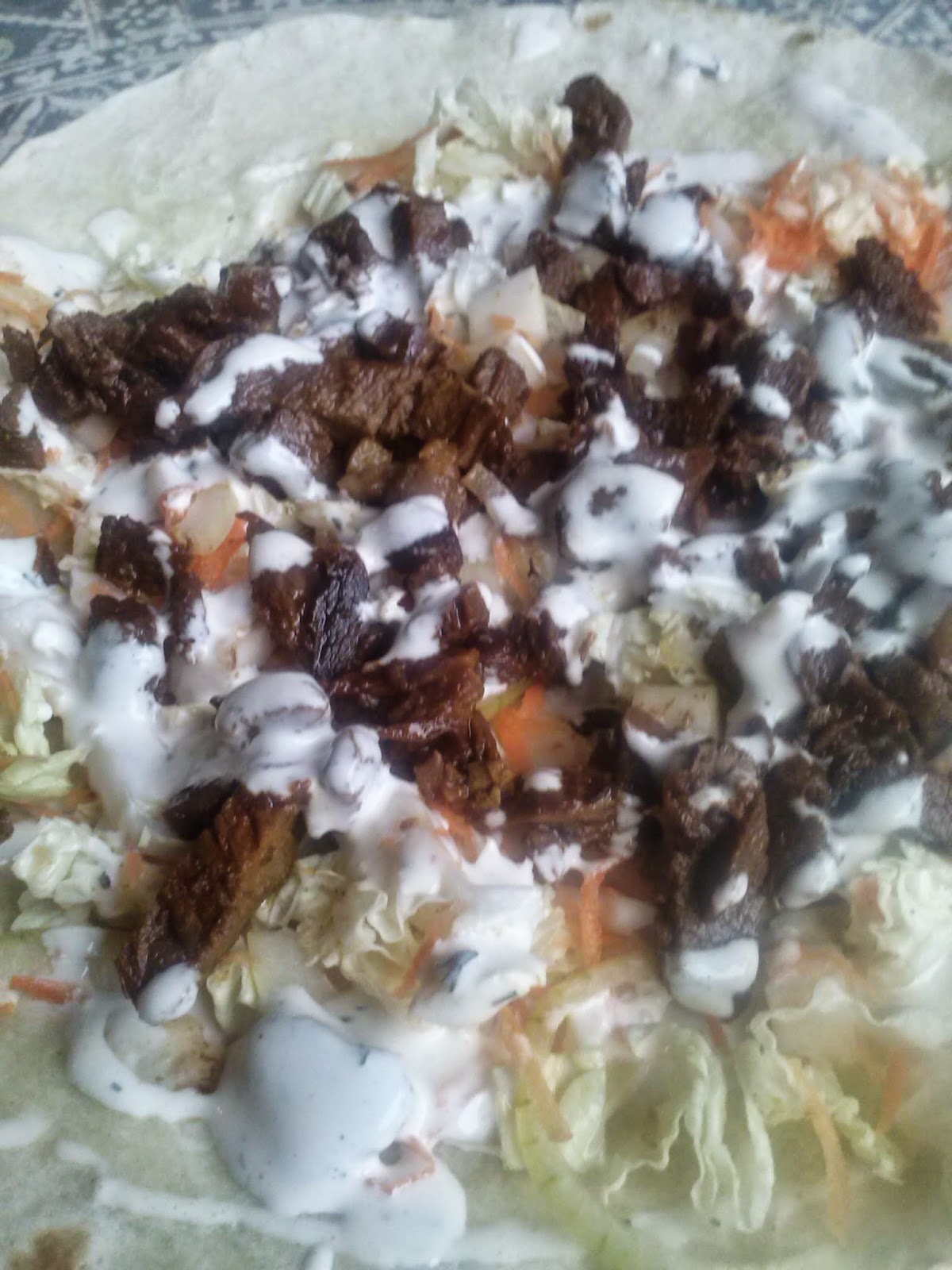 Moje pasje: ogród i kuchnia.: Baranina w naleśniku, czyli polski kebab