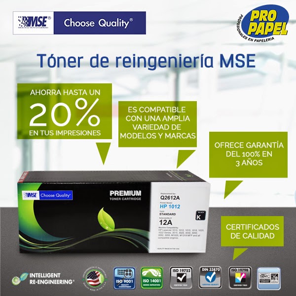 Papelerías en México | Propapel: Conoce la marca de Tóner MSE
