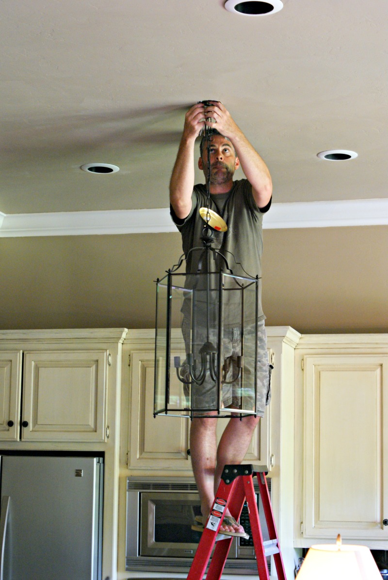 HOW WE MADE THE KITCHEN LANTERN PENDANTS WORK | Dimples and Tangles