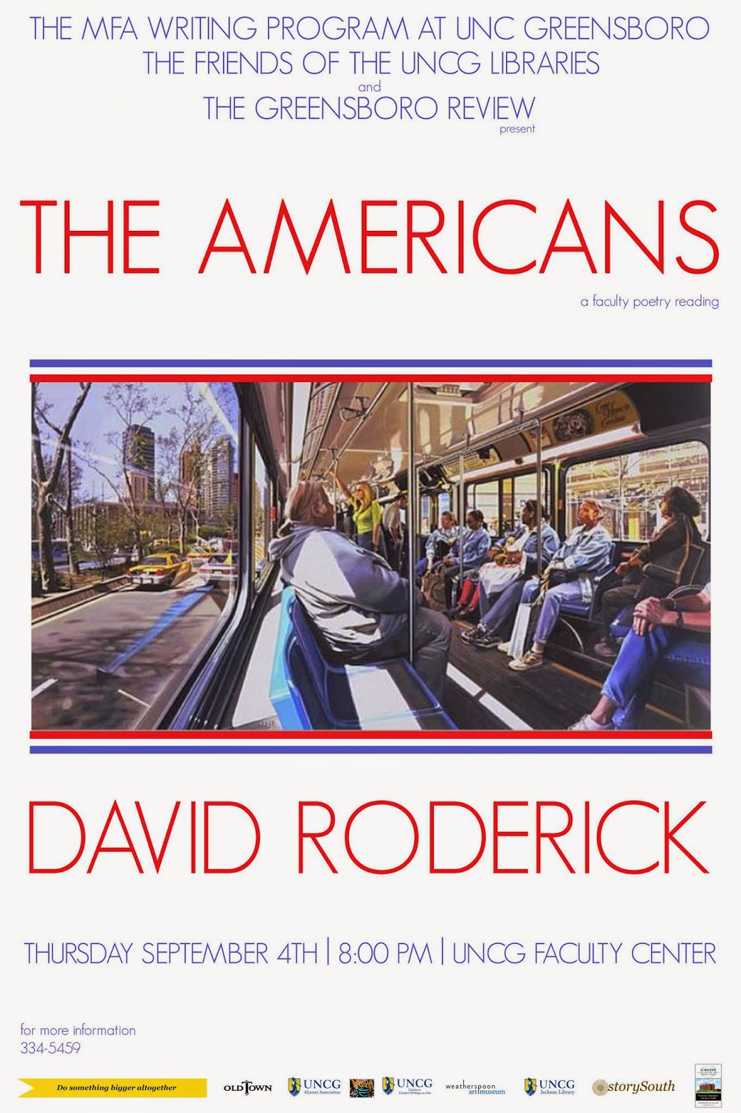 Upcoming Poetry Reading by David Roderick is September 4