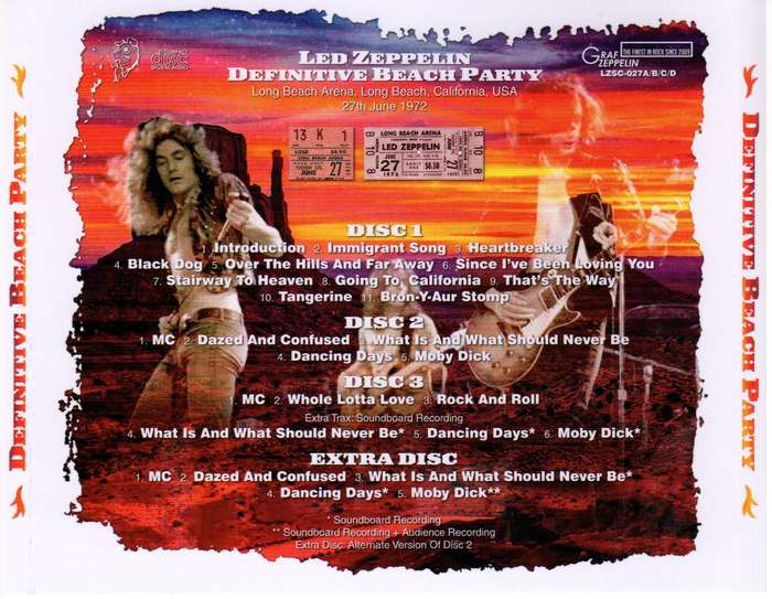 Led Zeppelin Bootlegs: Led Zeppelin - Definitive Beach Party (1972-06 ...