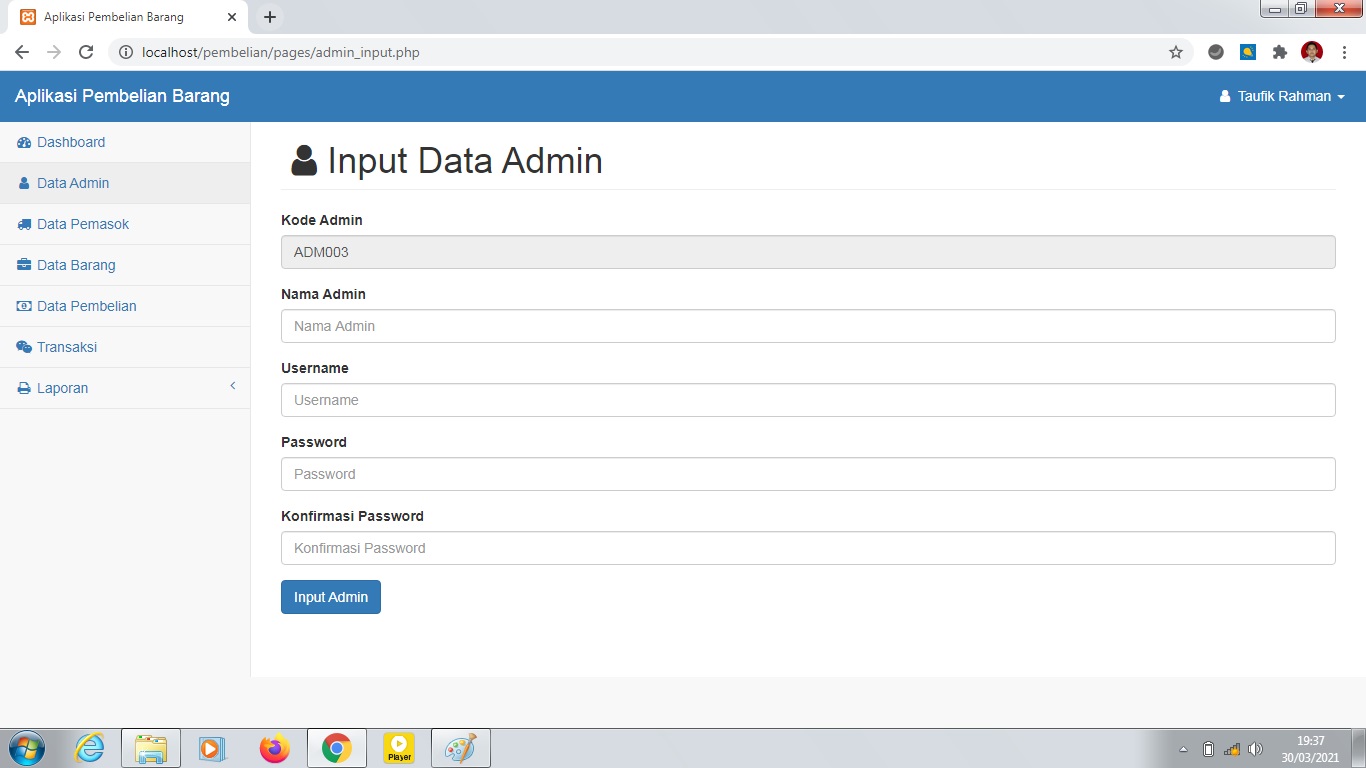 Aplikasi Pembelian Barang Berbasis Web Menggunakan PHP dan Mysql