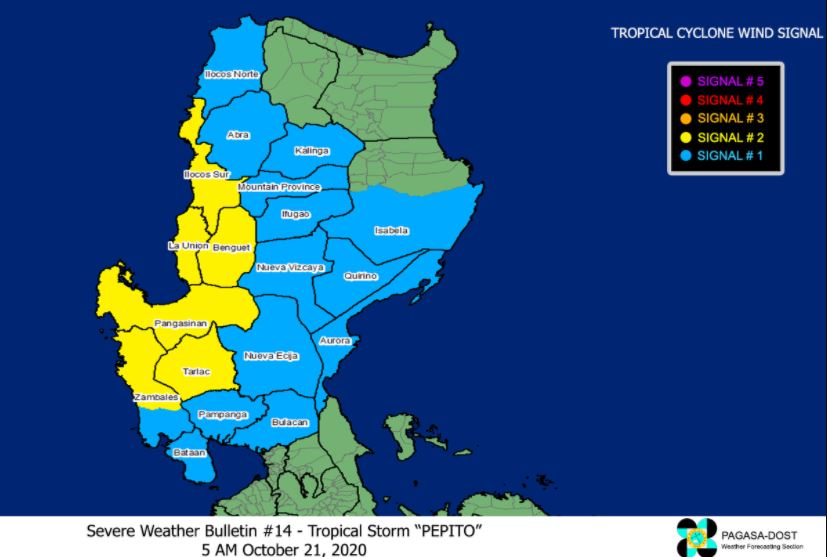 'Bagyong Pepito' PAGASA weather update October 21, 2020 - The Summit ...