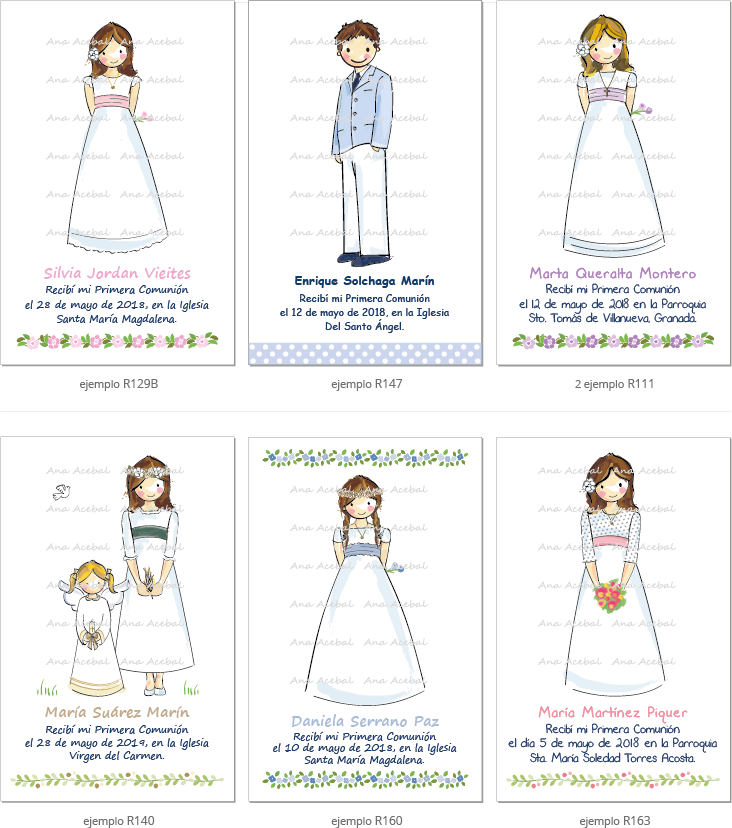 Recordatorios - pihippie - recordatorios de comunión y bautizo ...