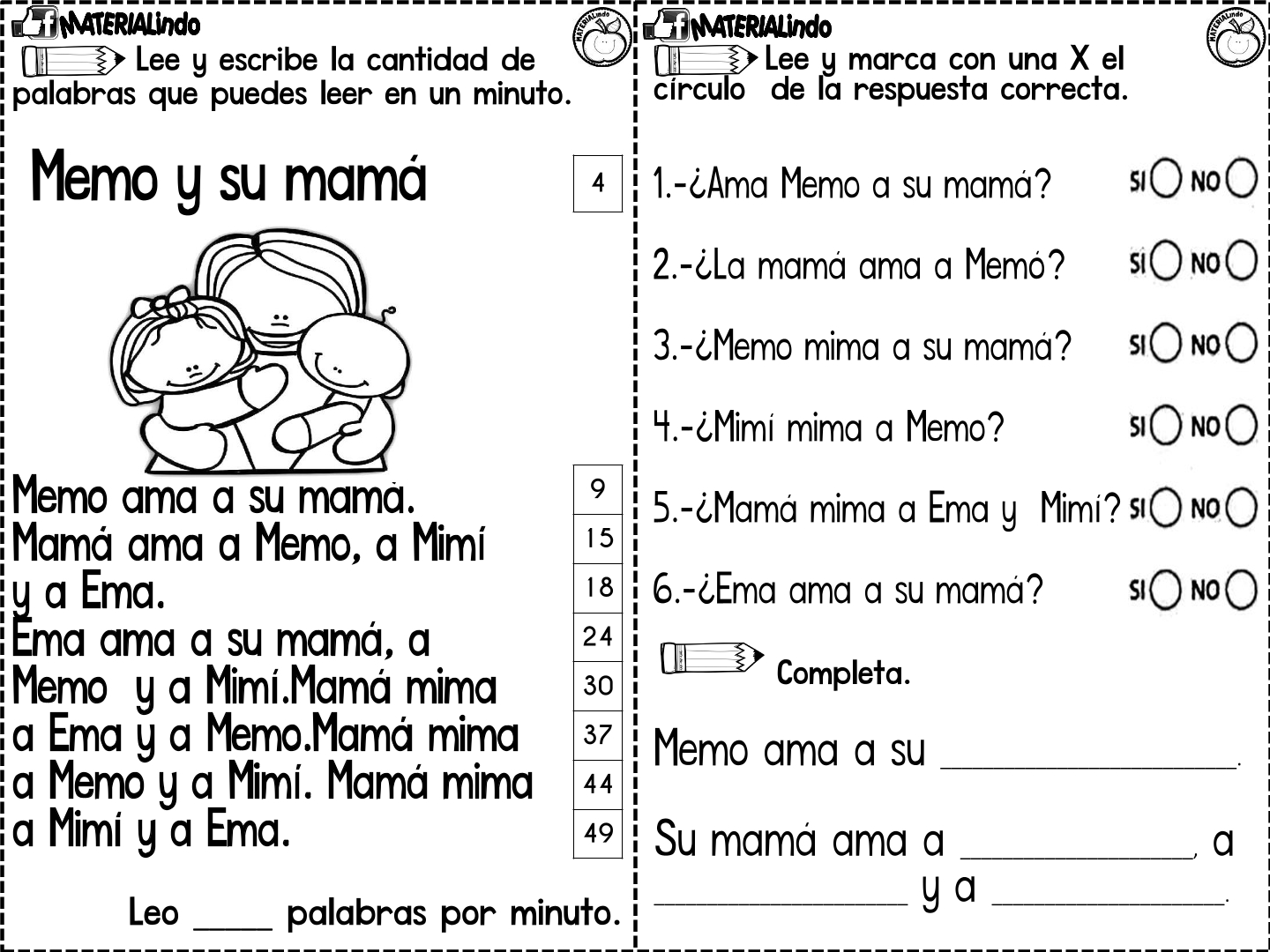 Cuaderno Si Leo y Escribo | Materiales Educativos para Maestras