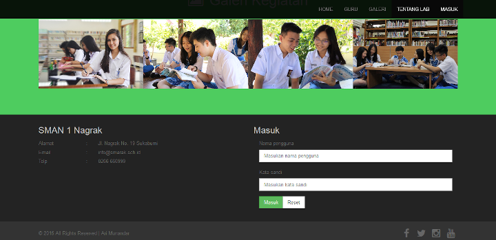 Source Code PHP Sistem Informasi Laboratorium Komputer (LABKOM) Sekolah SMA