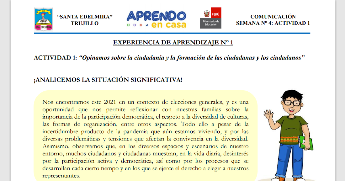 El Blog de David Rengifo: 1° y 2° AÑO - EXPERIENCIA 1- SEMANA 4 - ACTIVIDAD 1: “LEEMOS Y ...