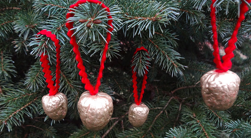 Hardly Housewives: Gilded Walnut Ornaments