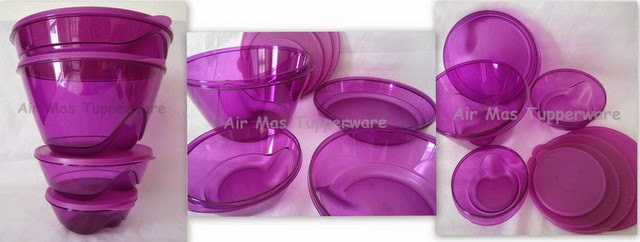 Air Mas Tupperware Collection: 3S Individual Bowl Collection Set Purple ...