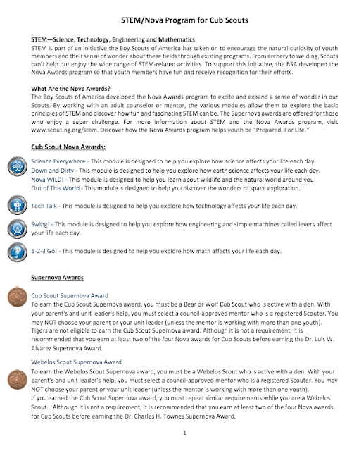 Akela's Council Cub Scout Leader Training: STEM/Nova Program for Cub ...