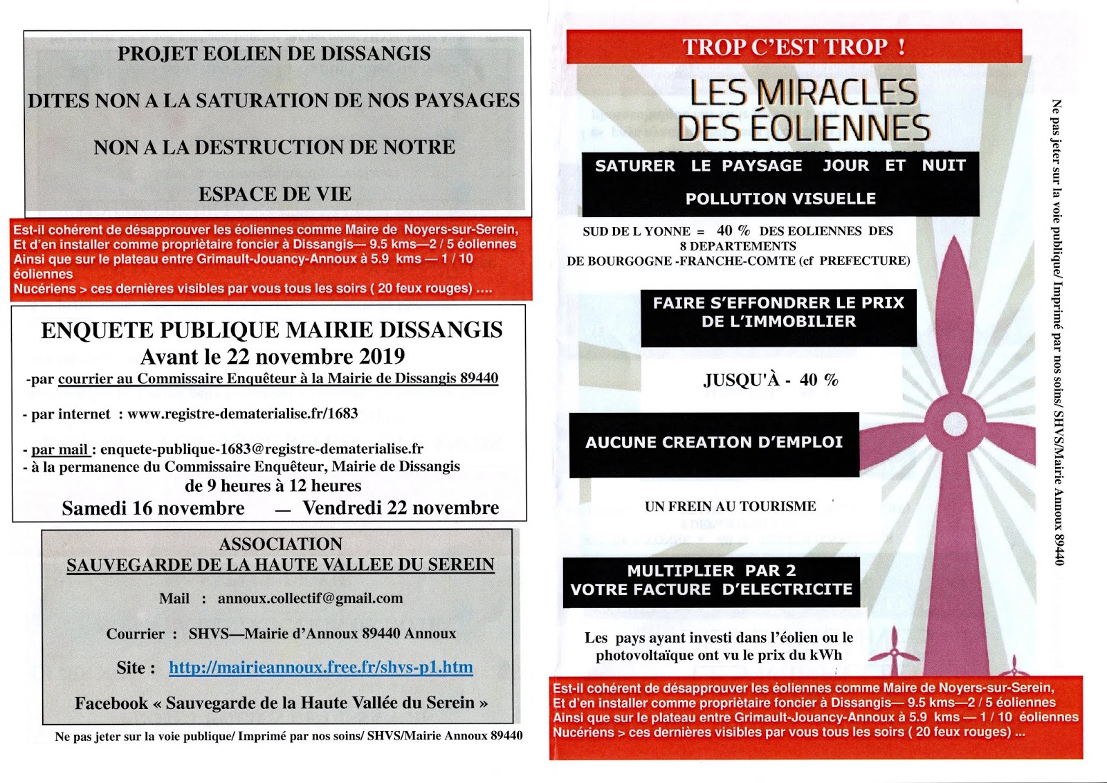 Vents et Territoires: Tracts - Flyers : exemples