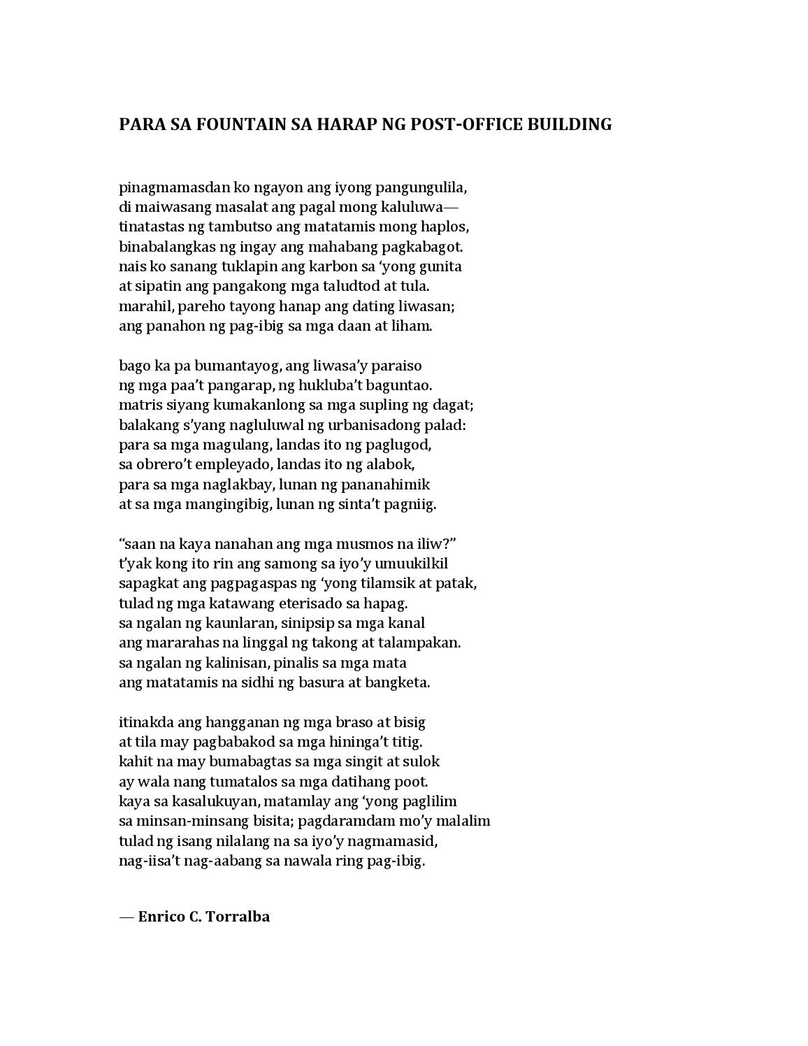 tula para sa magulang - philippin news collections