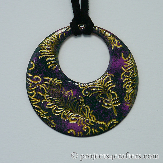 Projects4Crafters.com: Embossed Feather Efcolor Pendant