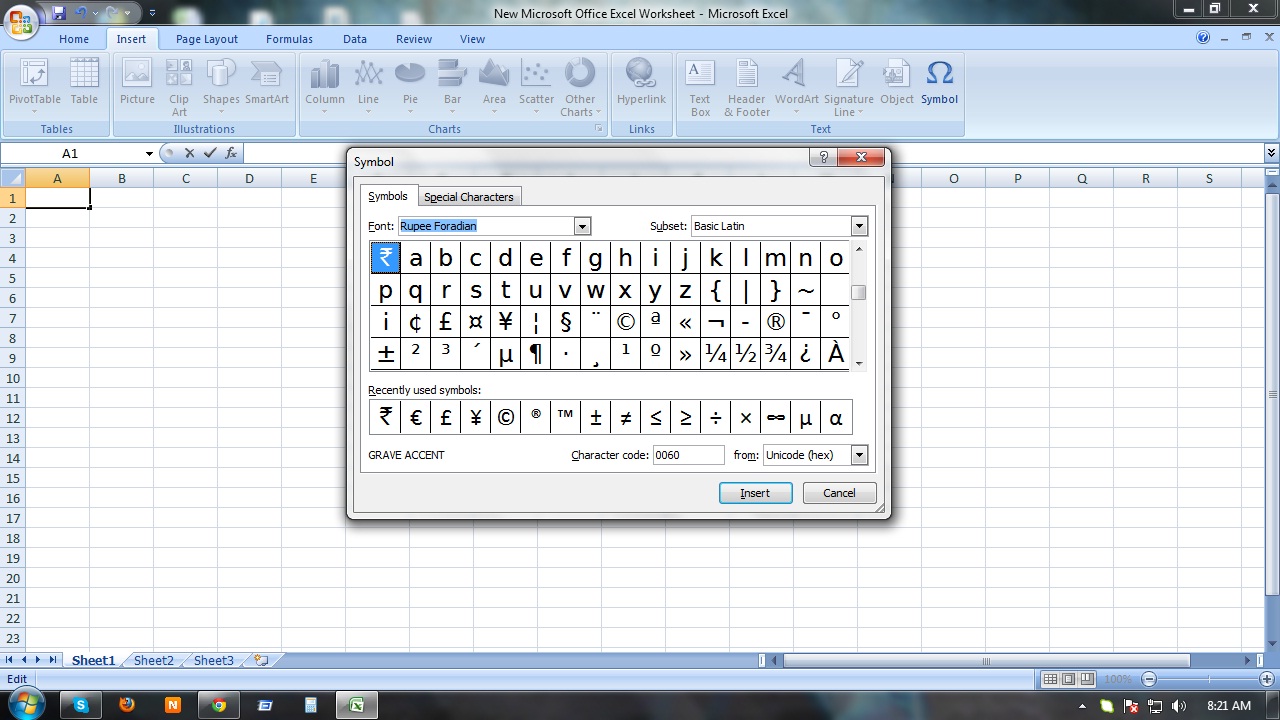 Steps To Include Indian Rupee Symbol Font In MS Word And Excel Steps To Include Indian Rupee Symbol Font In MS Word And Excel