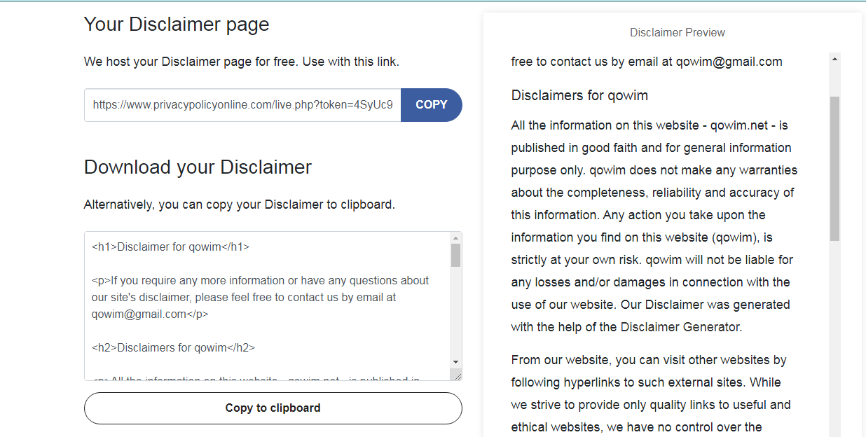 Cara Mudah Membuat Halaman Disclaimer di Blog - qowim.net