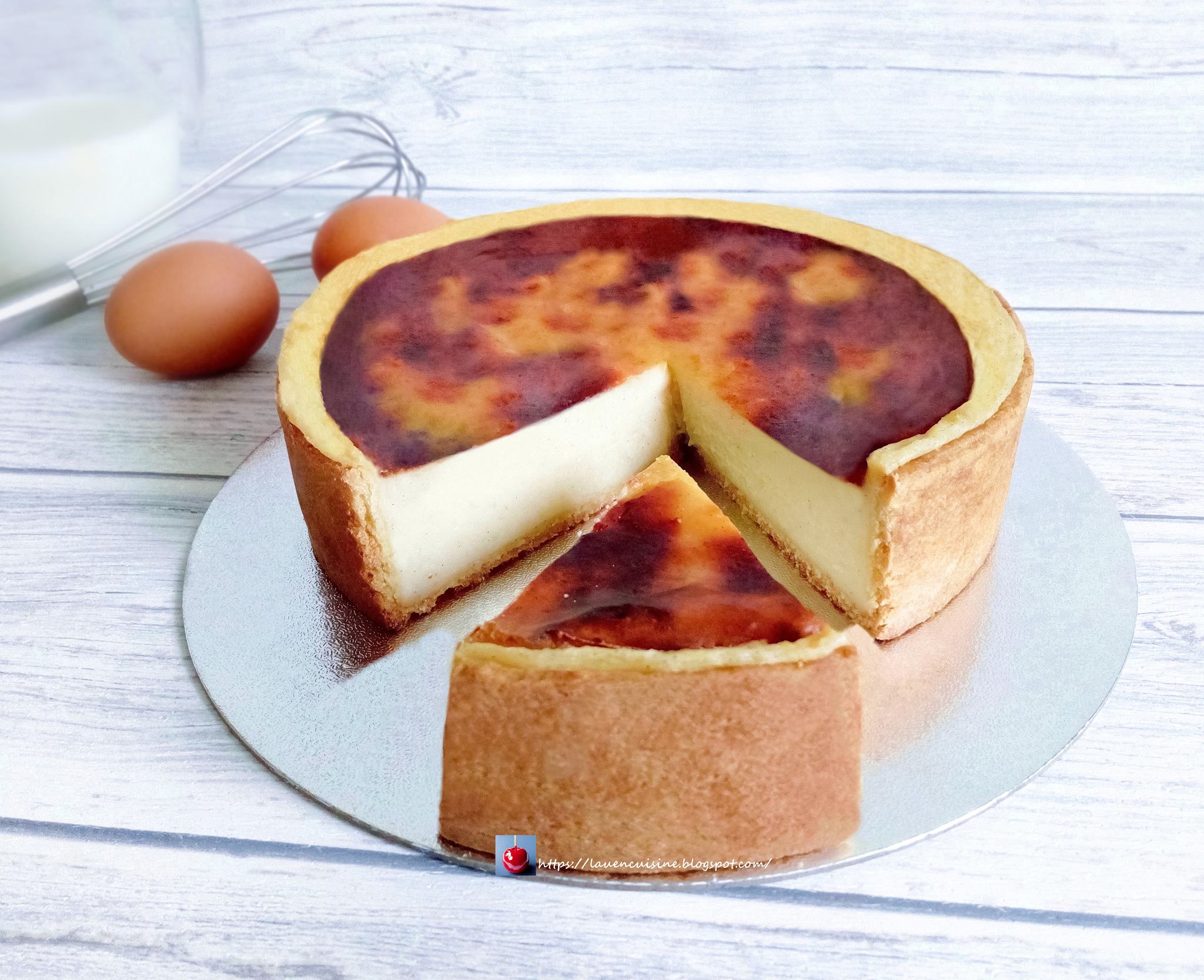 Flan pâtissier Lau en cuisine
