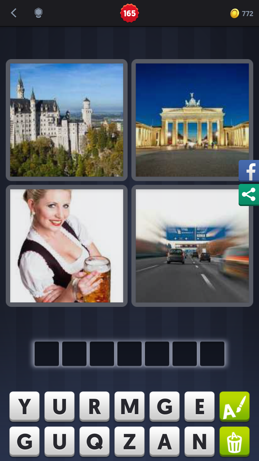 4 Pics 1 Word Answers Solutions: LEVEL 165 GERMANY