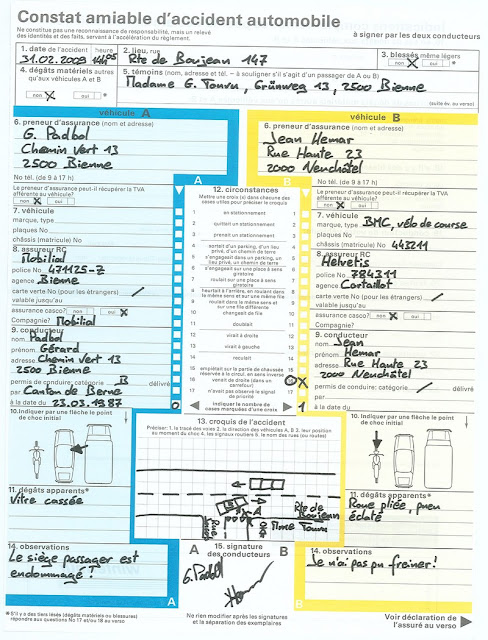 Iancu Ionut Daniel: Unité 2 Leçon 3 : Constat amiable d'accident automobile