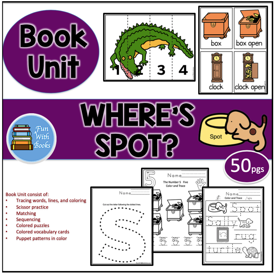 WHERE'S SPOT? TODDLER BOOK UNIT ~ Book Units by Lynn