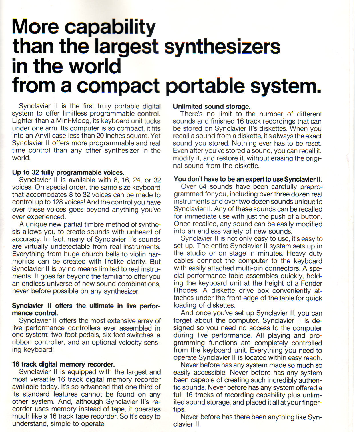 MATRIXSYNTH: NED Synclavier II Brochure, Akai's Mike McRoberts, AES ...