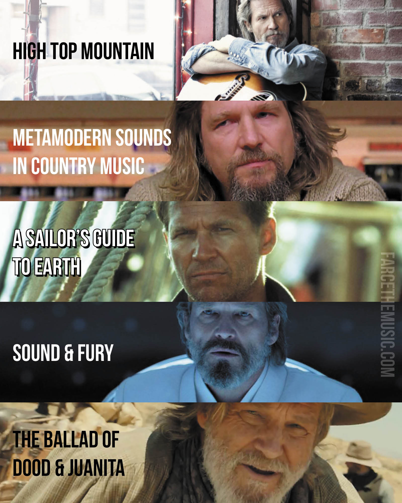 Farce the Music: Jeff Bridges as Sturgill Simpson Studio Albums