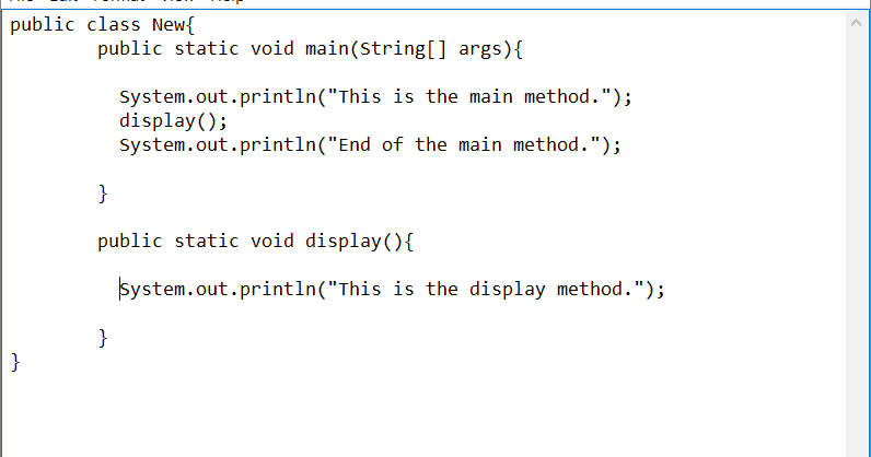 Lesson 6 :- Calling a method