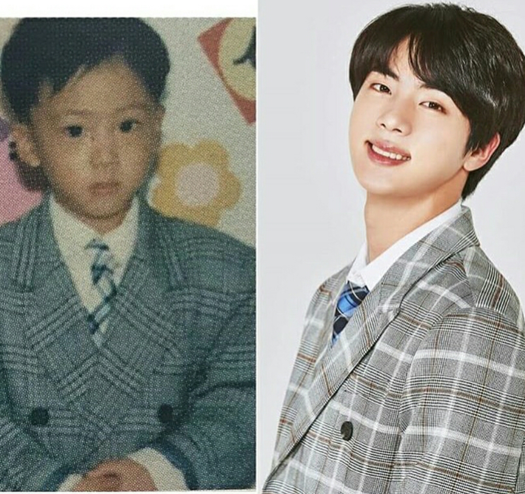 The Concept of BTS Photo now and the BTS When They are a Kids - All ...