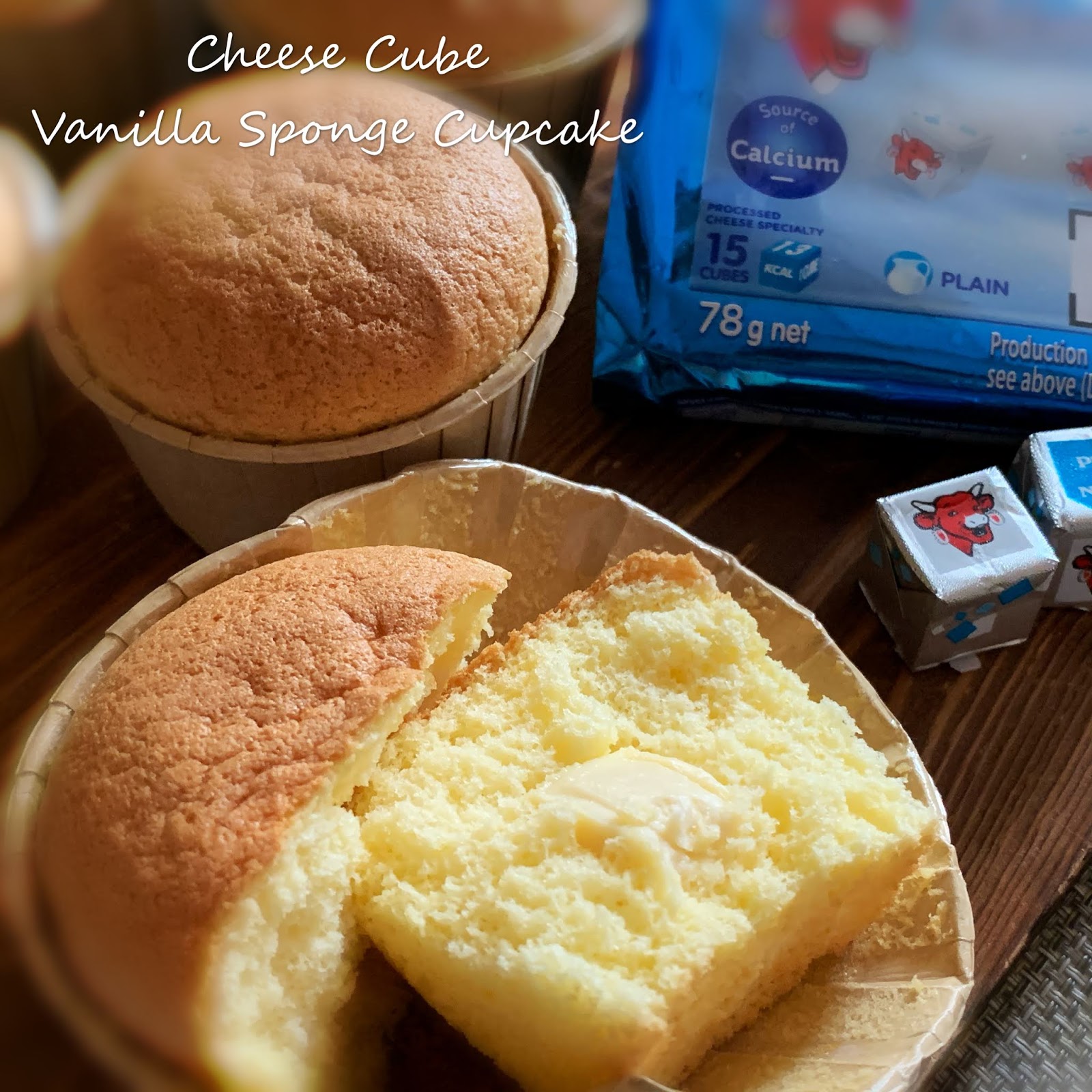 My Mind Patch: Cheese Cube Vanilla Sponge Cupcake