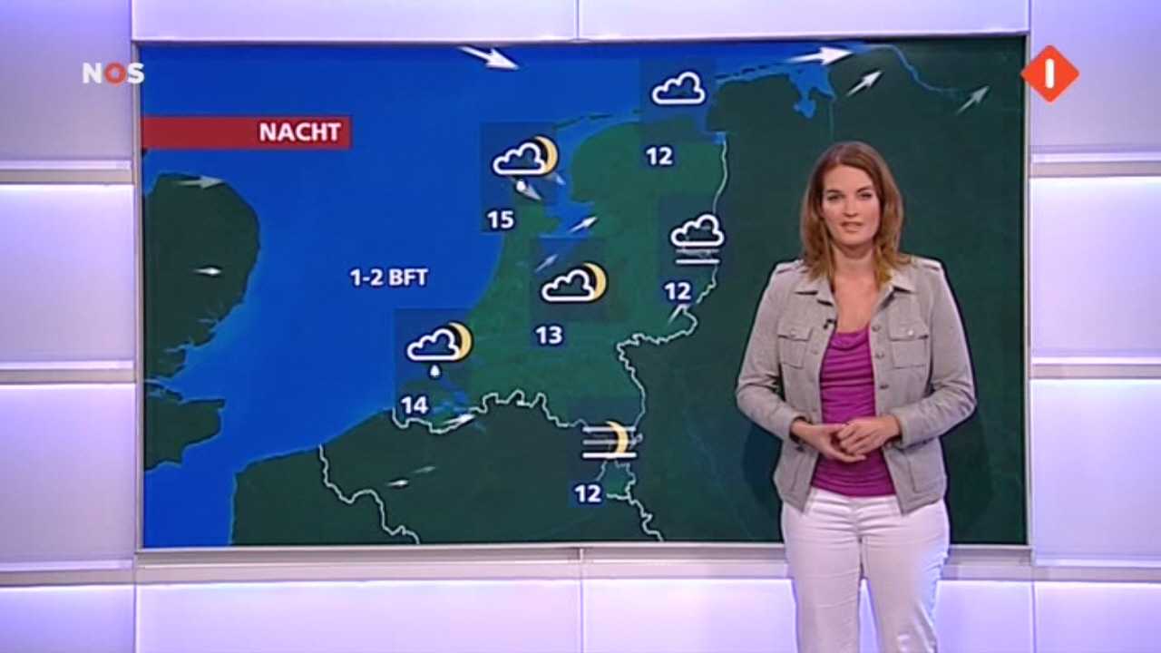 Bekende Nederlandse TV vrouwen: Willemijn Hoebert NOS journaal TV weervrouw