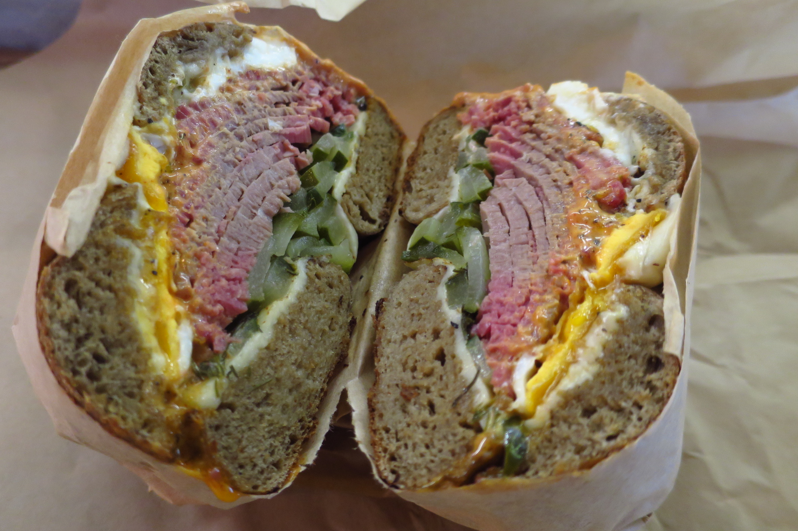 Small Potatoes Make The Steak Look Bigger: Mrs Reuben with egg in ...