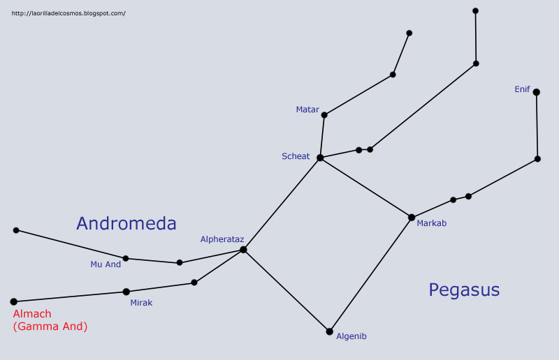 La orilla del Cosmos: Gamma Andromedae (Almach) - La estrella doble más ...