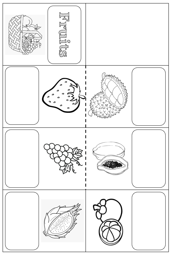 Fruits Mini Book Template