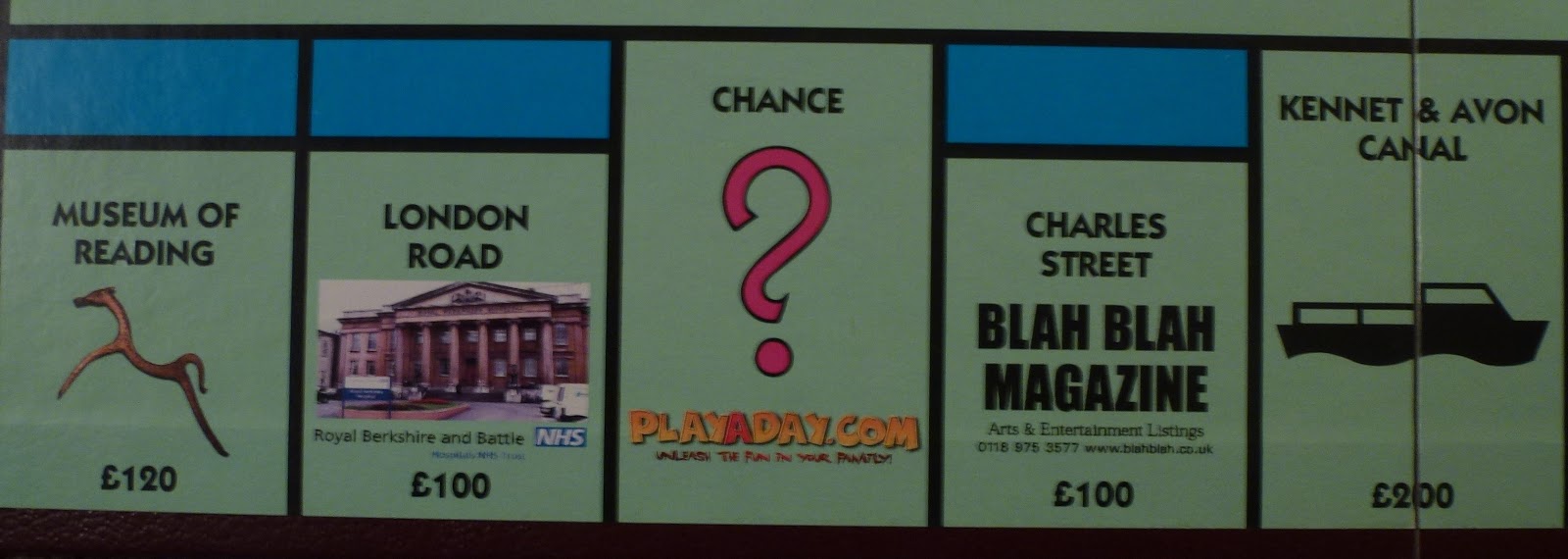 44forty: Number 8: Cycle the Reading Monopoly Board (with Claire)