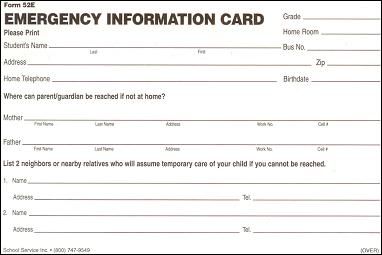 Emergency Info Card Template ~ Certificate Letter