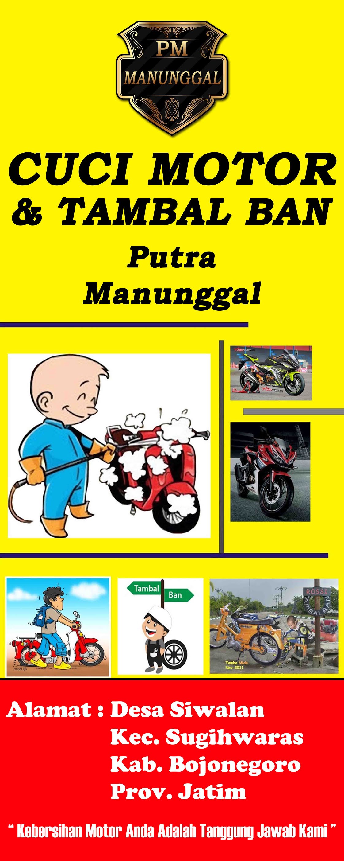 ANTASENA PRODUCTION: Contoh Desain Banner tempat Cuci Motor